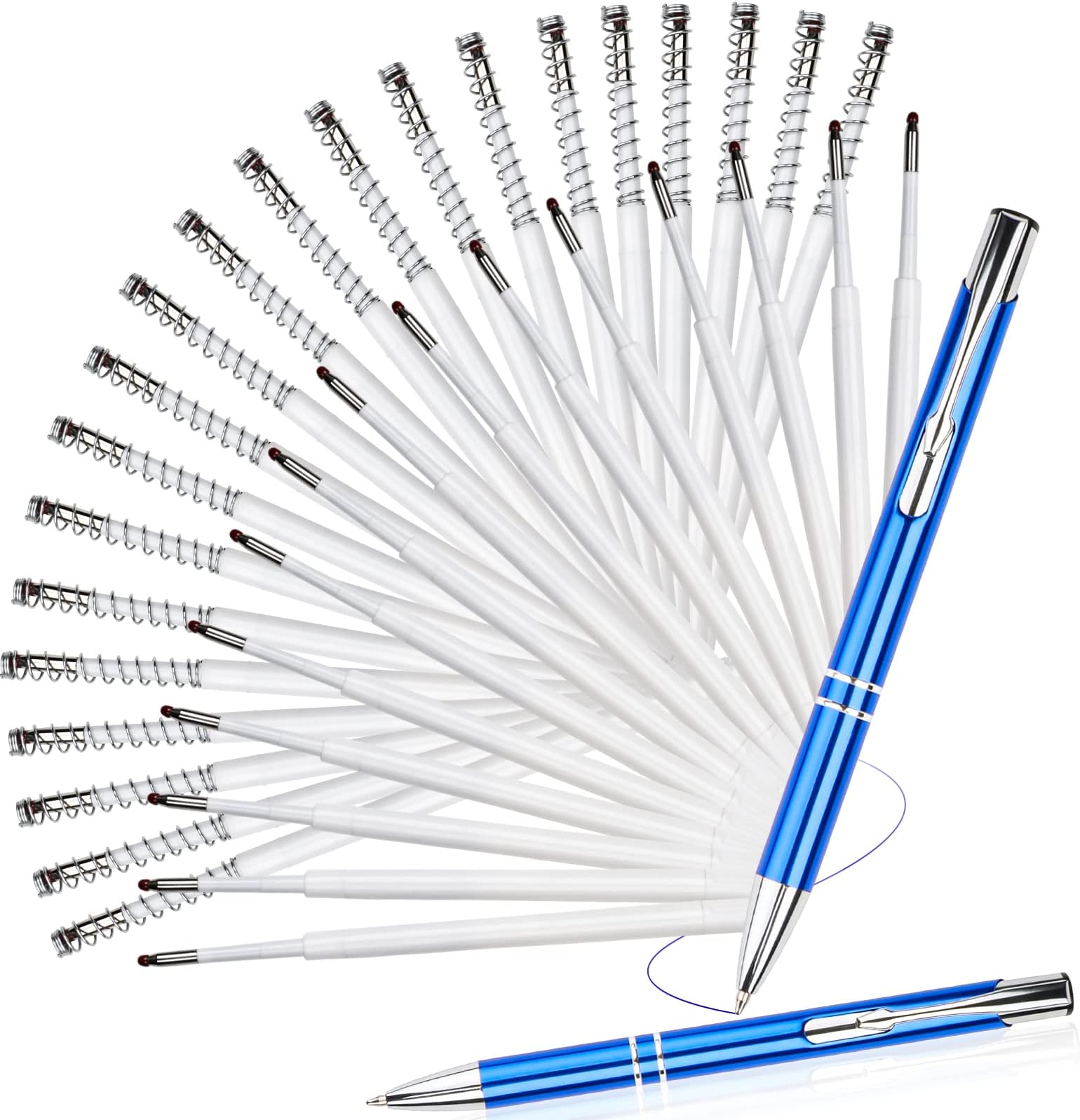 30 Stück 0,7mm Kugelschreiber Minen Blau Kugelschreiberminen ...