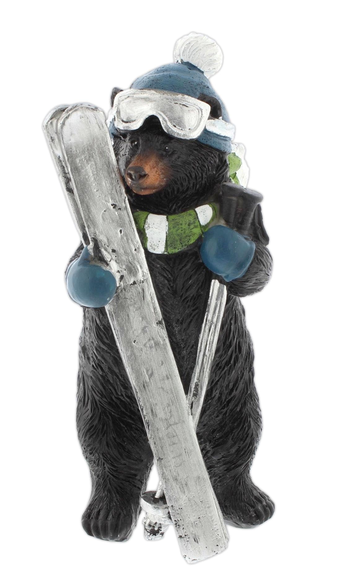 Amazon.com: The Bridge Collection 7" Resin Black Bear with Ski Gear ...
