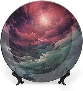 Amazon.com: Exquisite Ceramic Decorative Plate, Universe Space Bone ...