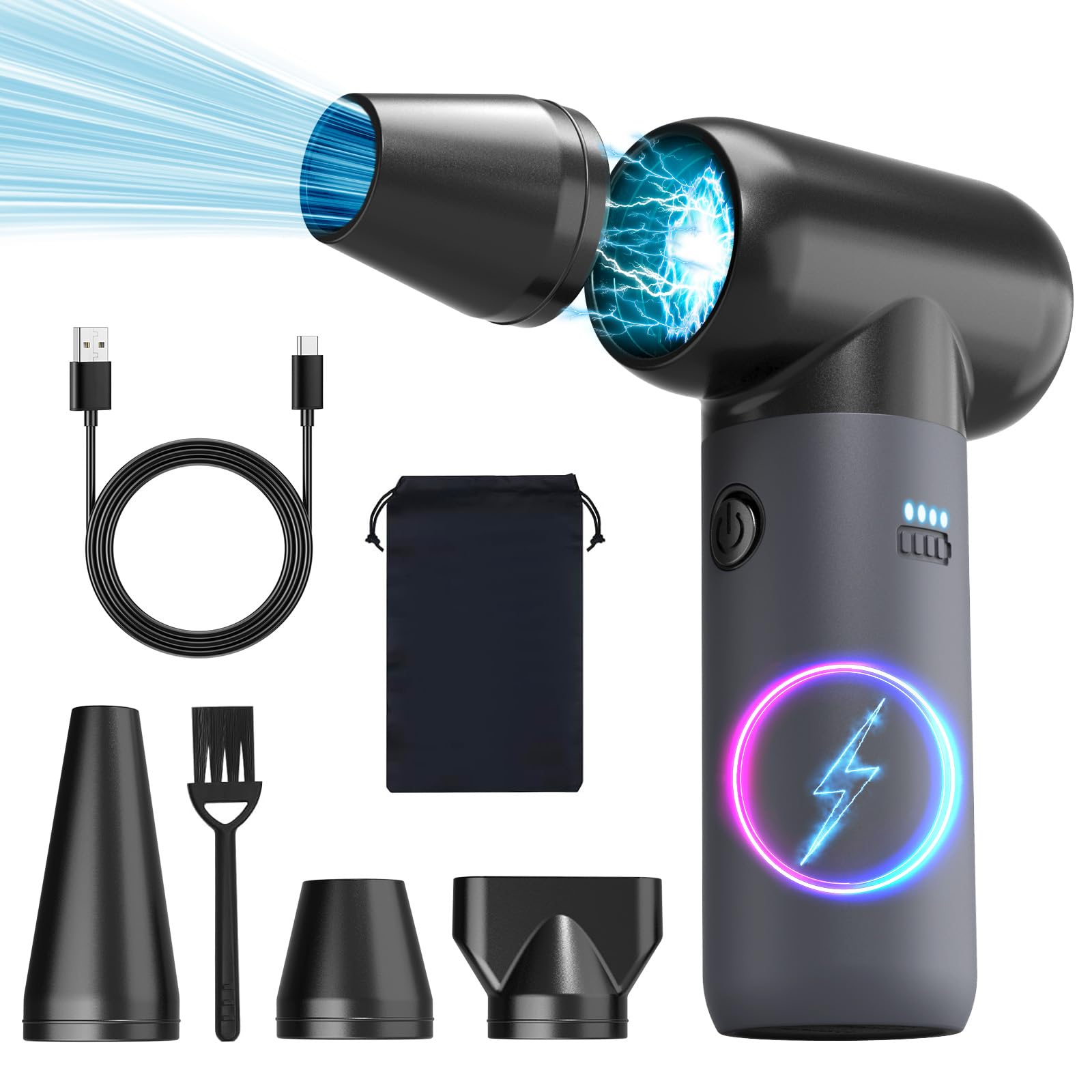 Compressed Air Duster 150000rpm Jet Dryer Blower 3 Gear Portable ...