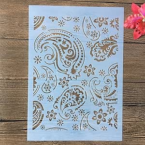 Amazon.com : Art Painting templates,A4 29cm Mandala Paisley Reusable ...