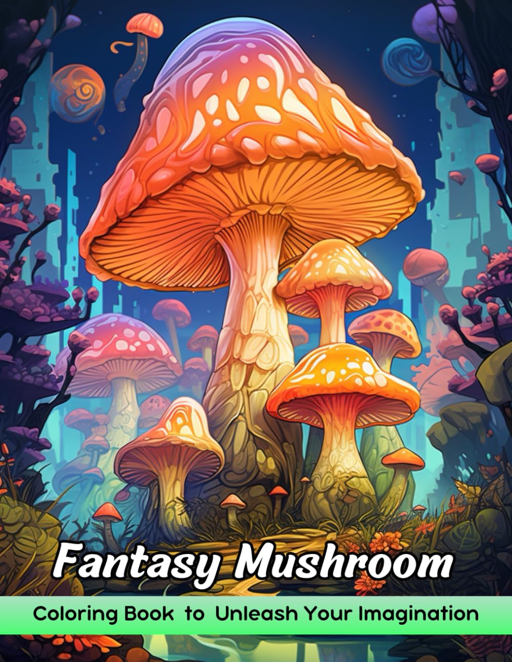 Fantasy Mushroom Coloring Book: Mystical Mushroom Fantasia Coloring ...