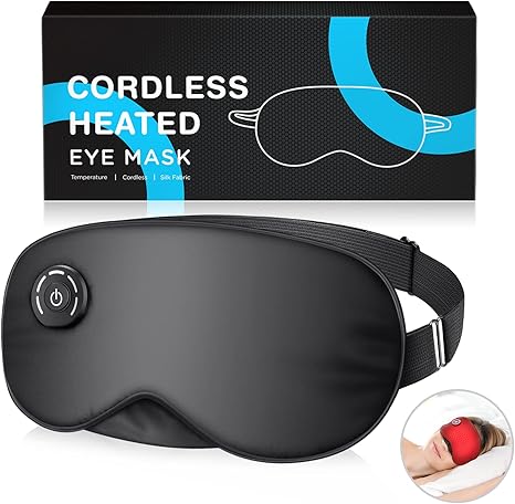 Amazon.com: Heated Eye Mask Cordless, USB Eyes Heating Pad, Eye ...