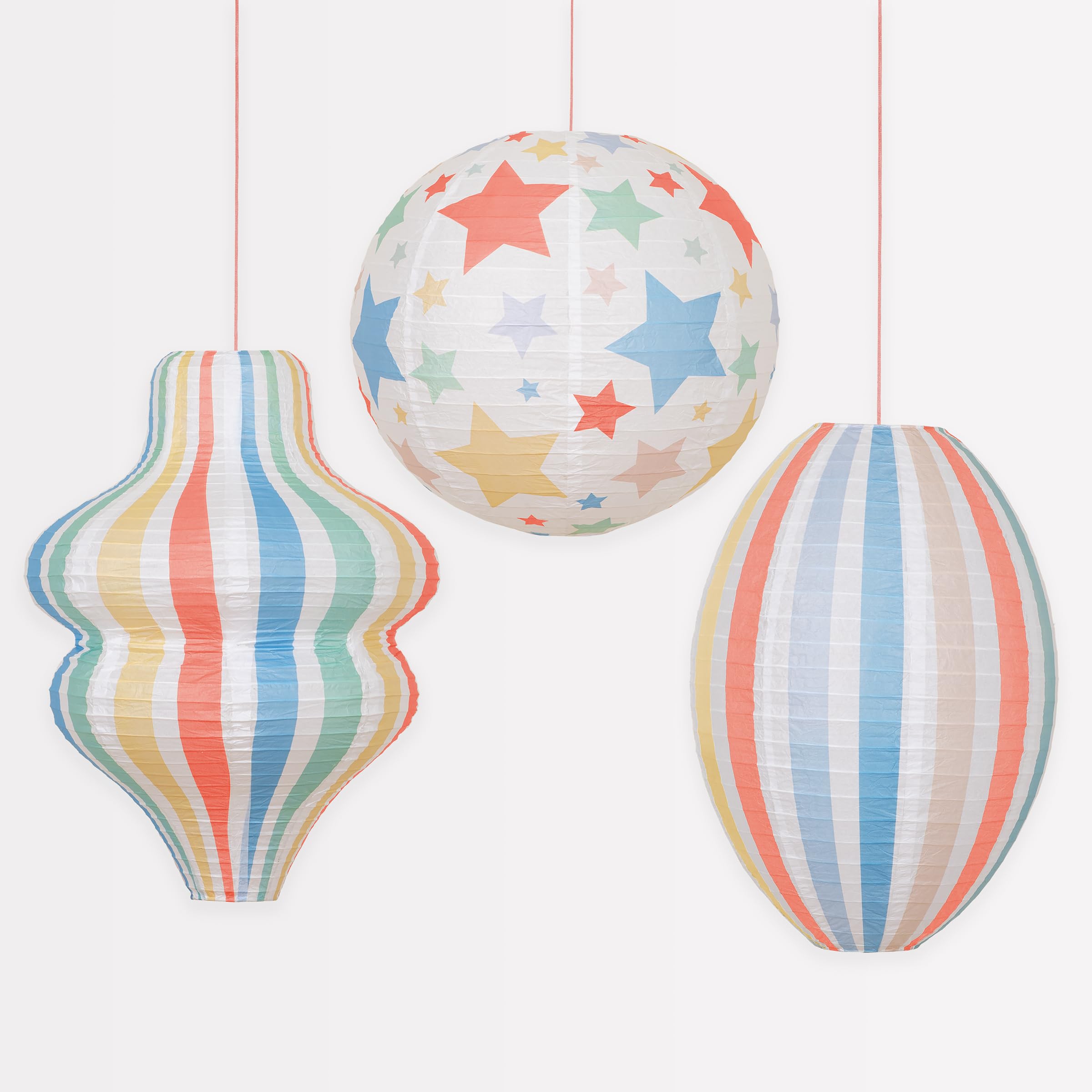 Amazon.com: Meri Meri Stars & Stripes Lanterns (Pack of 3) : Home & Kitchen