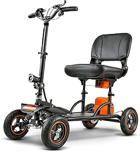 SuperHandy Explorer Mobility Scooter – 4 Wheels, 8” Front & 10” Rear ...