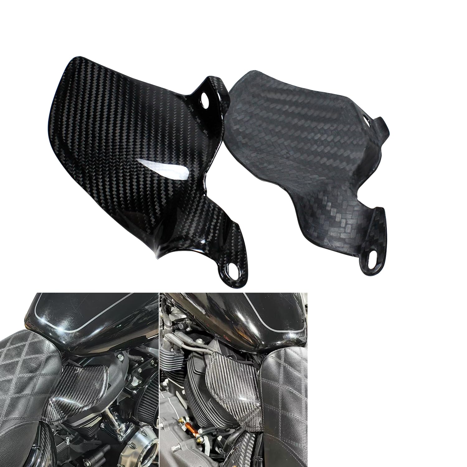 Amazon.com: PJMTCUSTOM 100% Black Carbon Fiber Mid Frame Heat Air ...