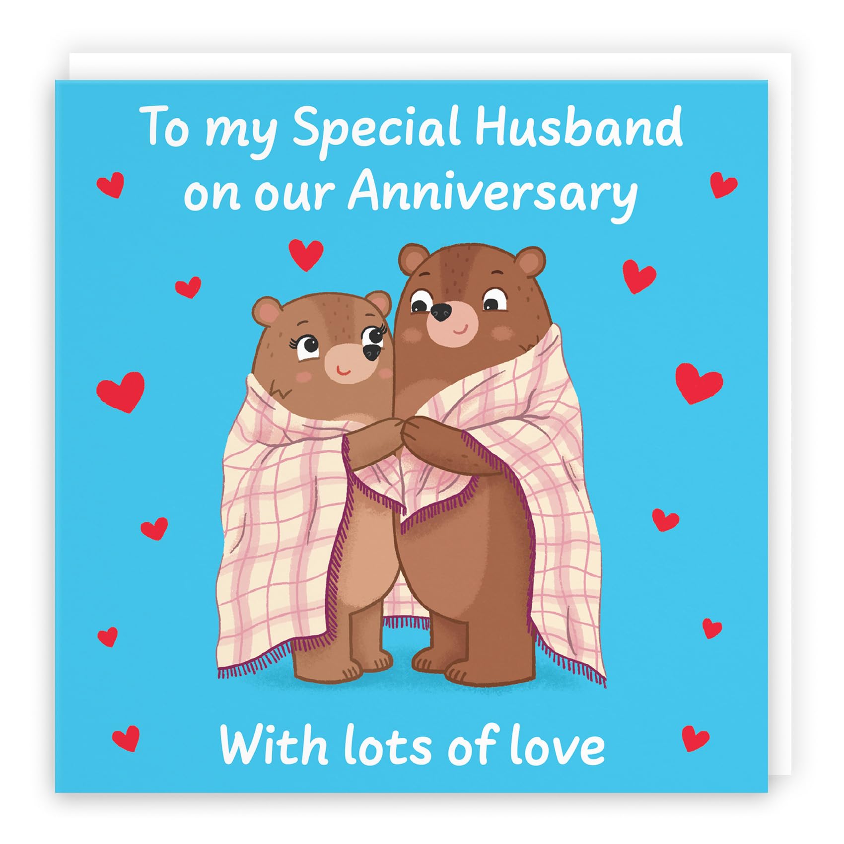 Hunts England – Cute Snuggly Bears Husband Anniversary Card – Fun Bears ...