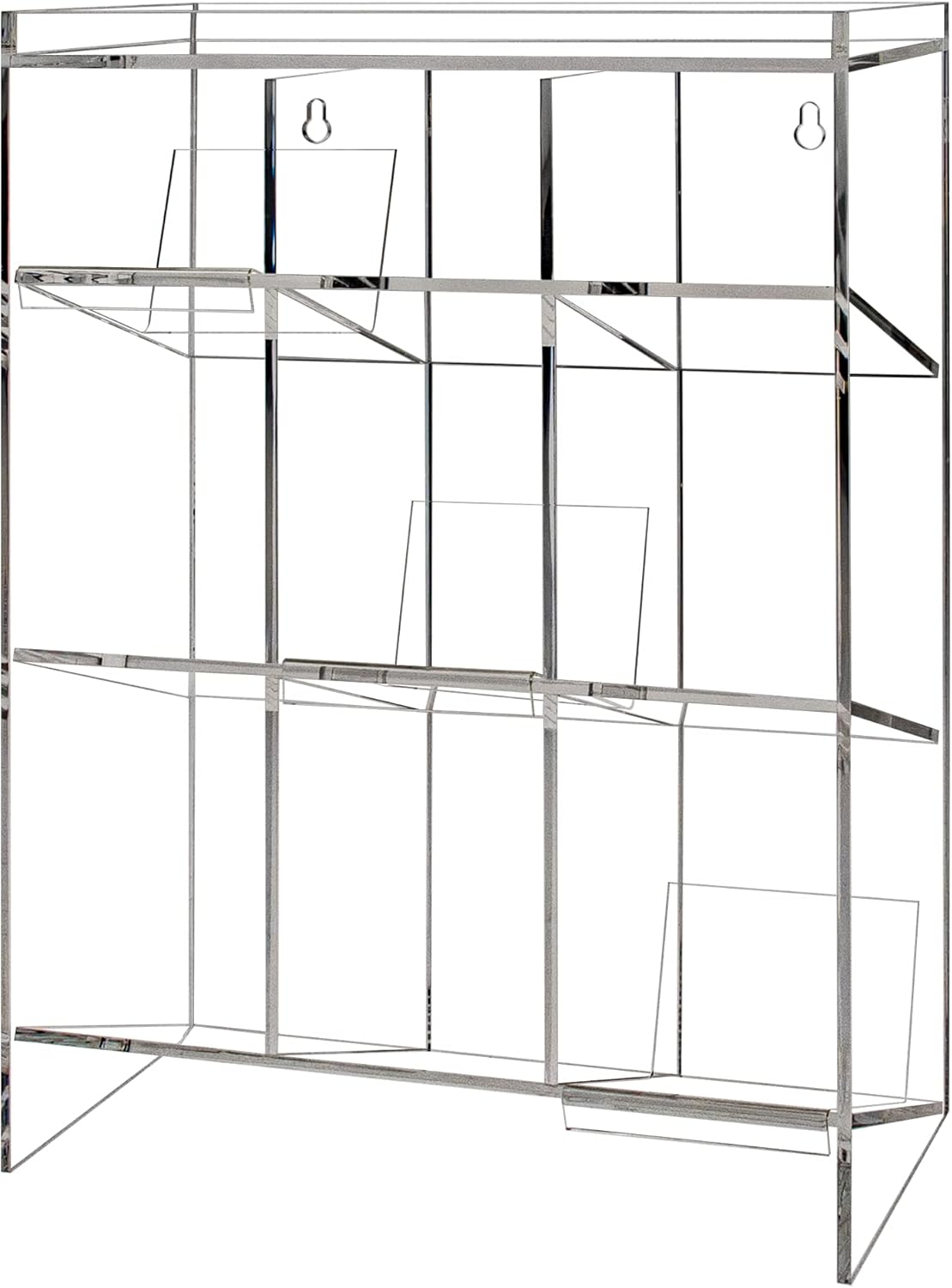 Amazon.com: Tube Rack Clear Acrylic 9 Compartment 16" x 12" x 5.5" Wall ...