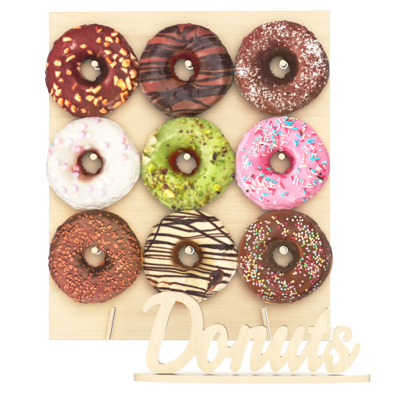 Buy Donut Stand, APOIMNA Reusable Donut Wall Display Stand Donut Board ...