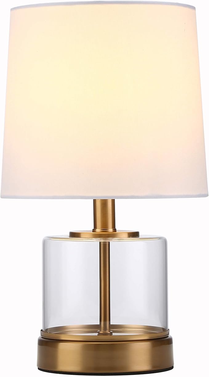Tayanuc Small Accent Glass Gold Table Lamp,Nightstand Side Desk Lamp ...