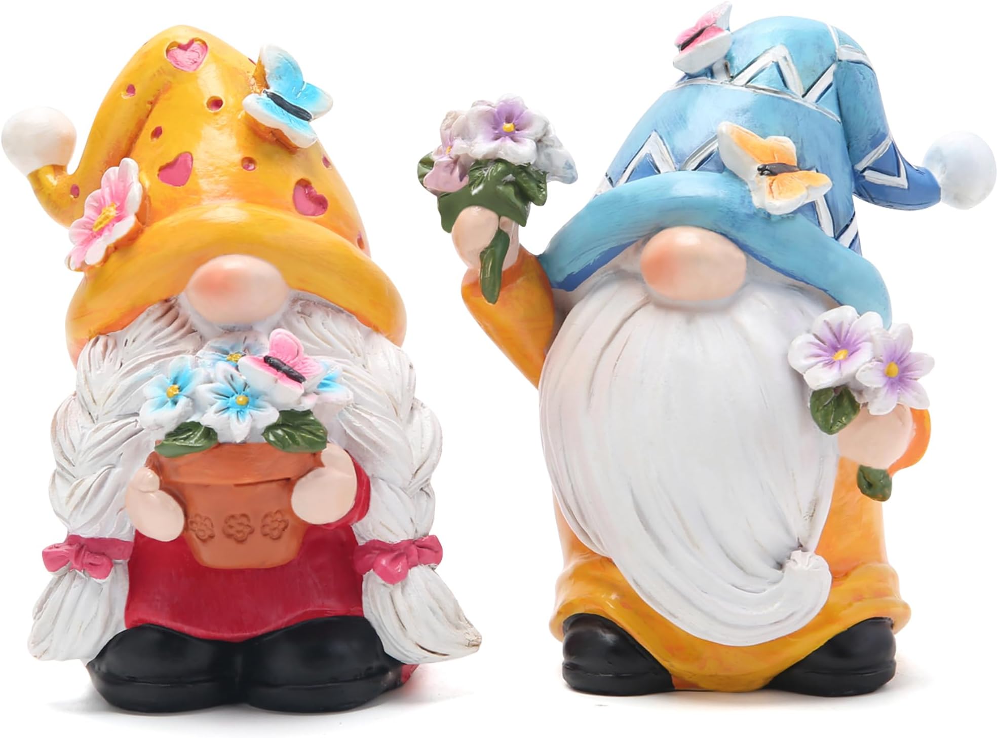 Amazon.com: Hodao 2PCS Spring Ladybug Gnome Couple Ornaments Decor ...