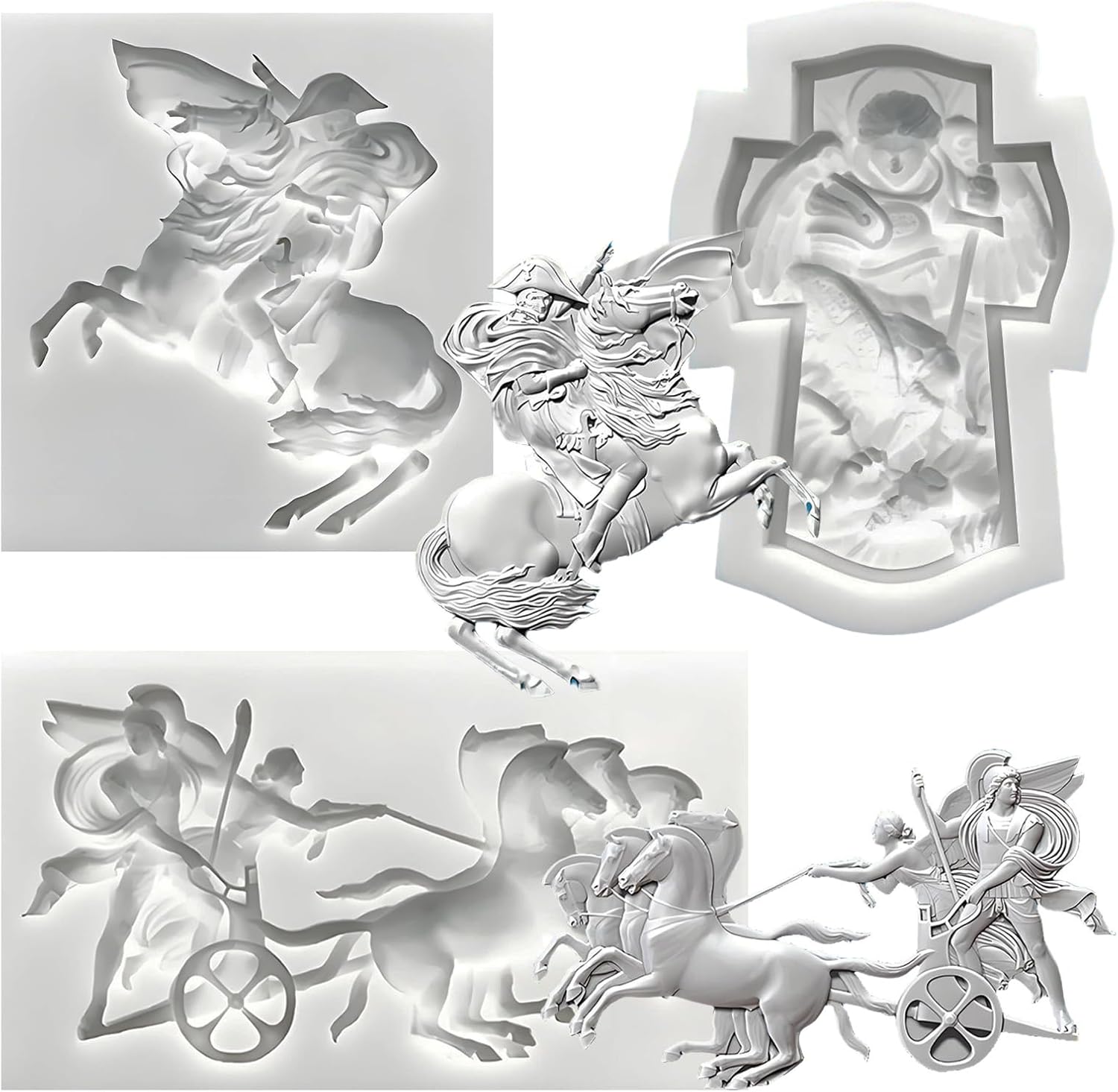 Amazon.com: Classical Greek Chariot and Cross Silicone Molds, 3-Piece ...