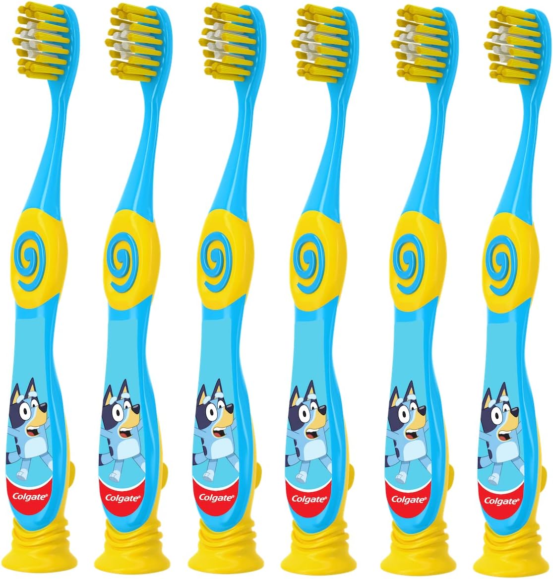 Amazon.com: Colgate Bluey Toothbrush for Children with Suction Cup ...
