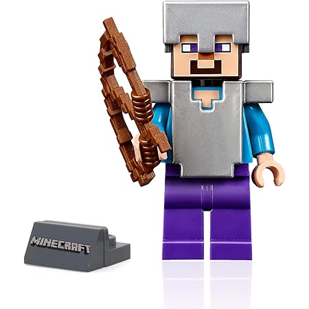 Amazon.com: LEGO Minecraft Steve with Diamond Armor and Sword: Toys & Games