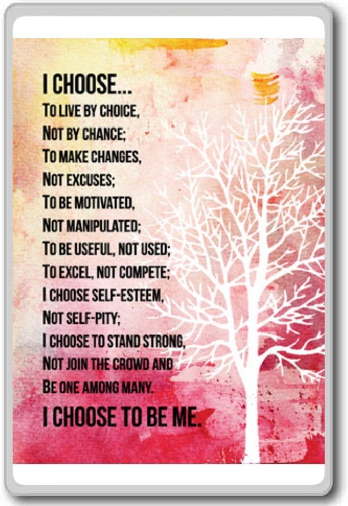 Amazon.com: I Choose to Live by Choice Not by Chance. - Motivational ...