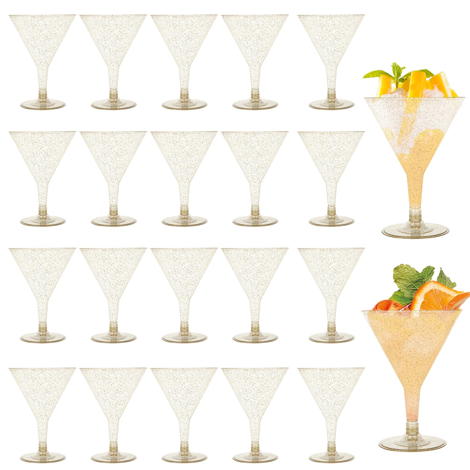 Amazon.com | 50 Pack Colored Plastic Cocktail Glasses, 6.4 oz ...