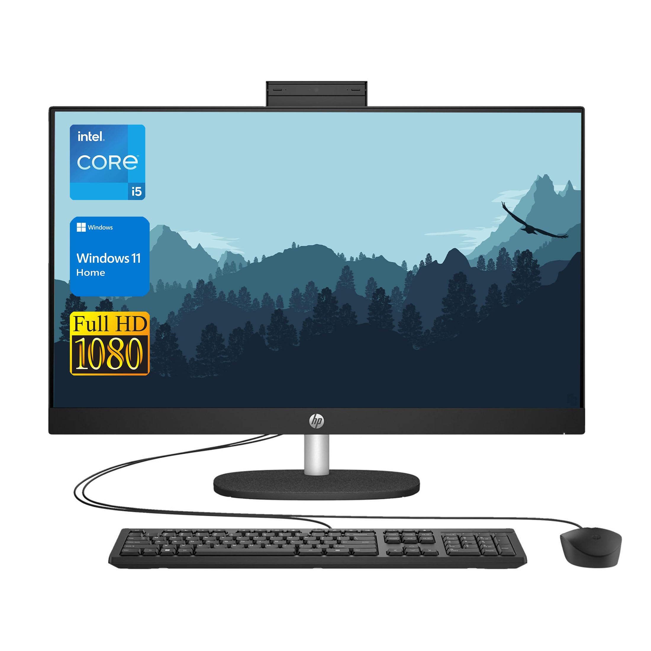 Amazon.com: HP Essential All-in-One Desktop, 27" FHD Display, Intel ...