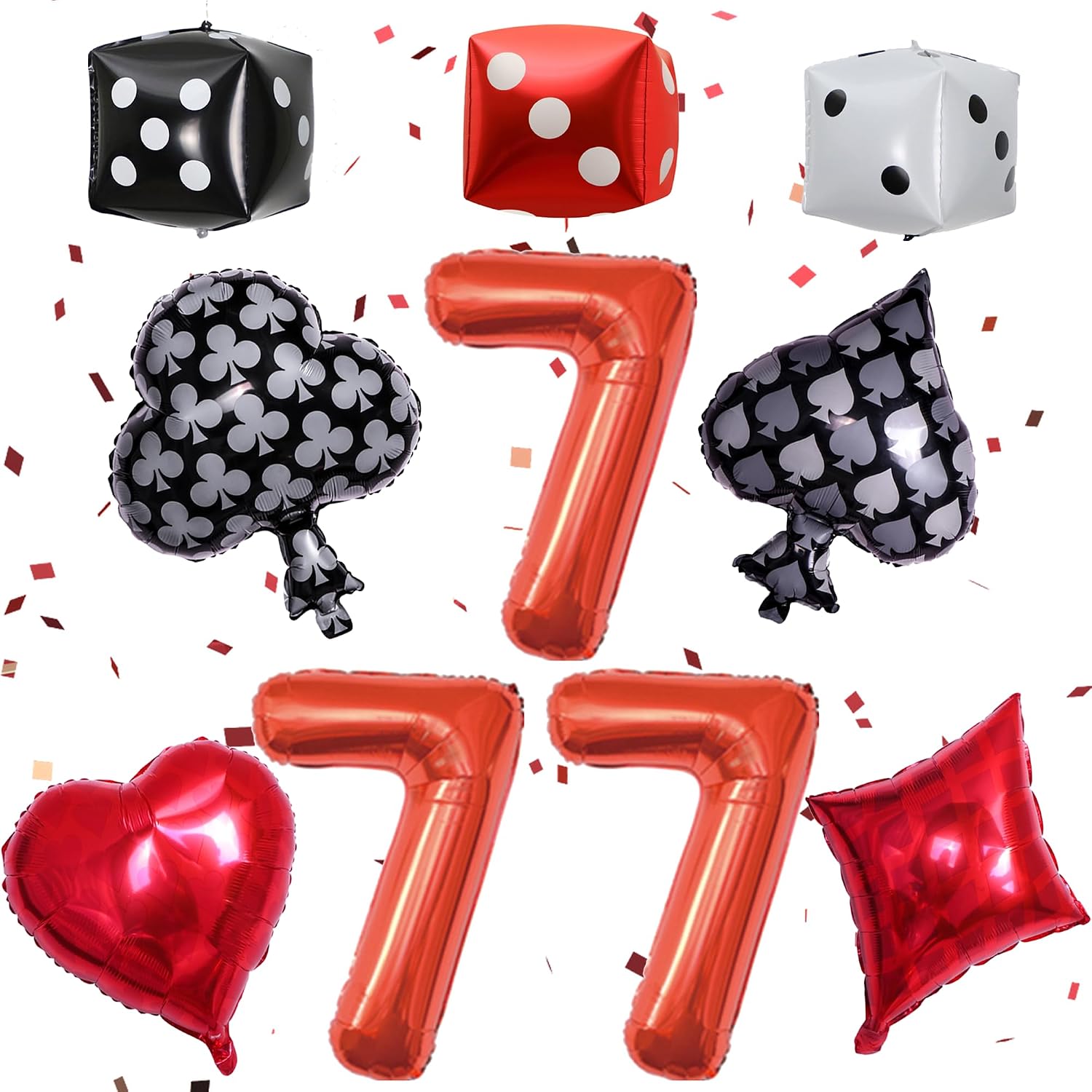Amazon.com: YayaVibe Casino Themed Party Balloons Set, 10Pieces ...