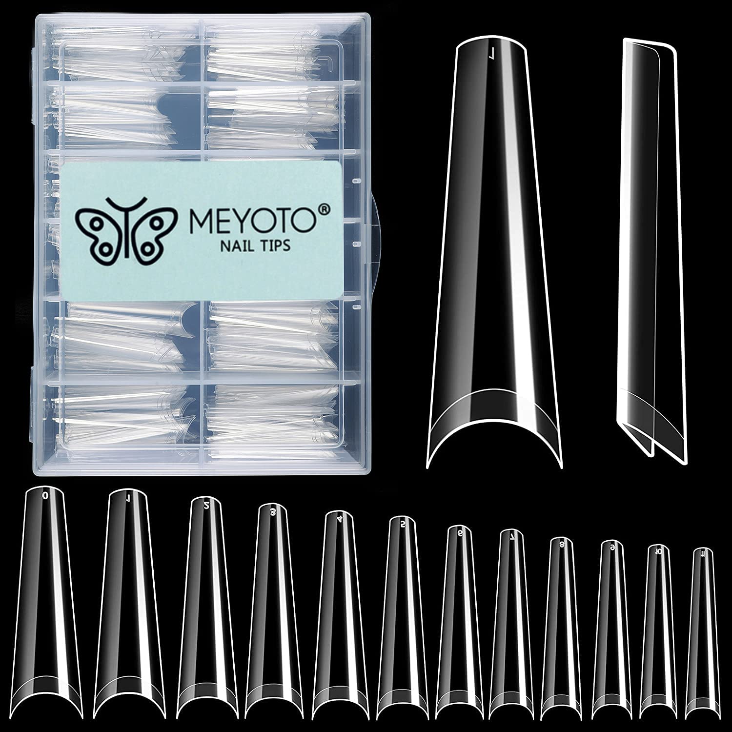 MEYOTO Clear Coffin Nail Tips - XXL Extra Long 200 Ecuador | Ubuy