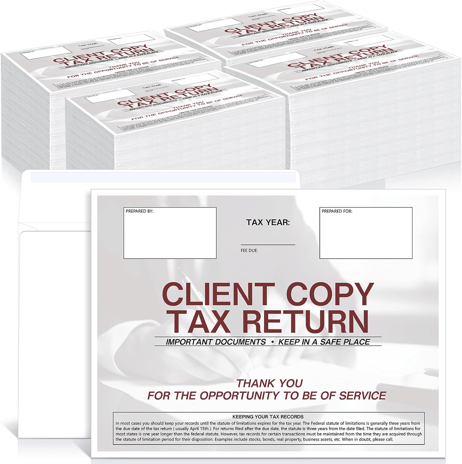 Amazon.com : YooNotee 200 Pcs Copy Tax Return Envelope 13 x 9.8 Inch ...