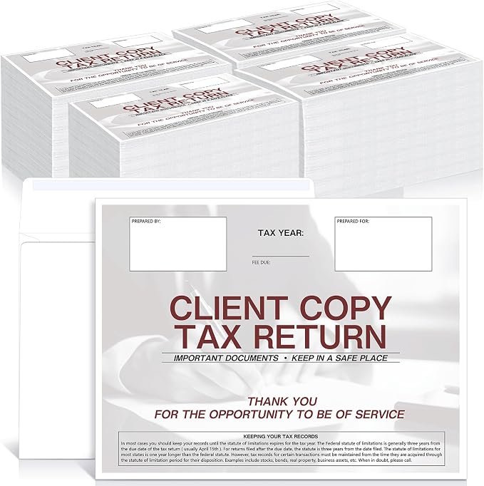 Amazon.com : YooNotee 200 Pcs Copy Tax Return Envelope 13 x 9.8 Inch ...
