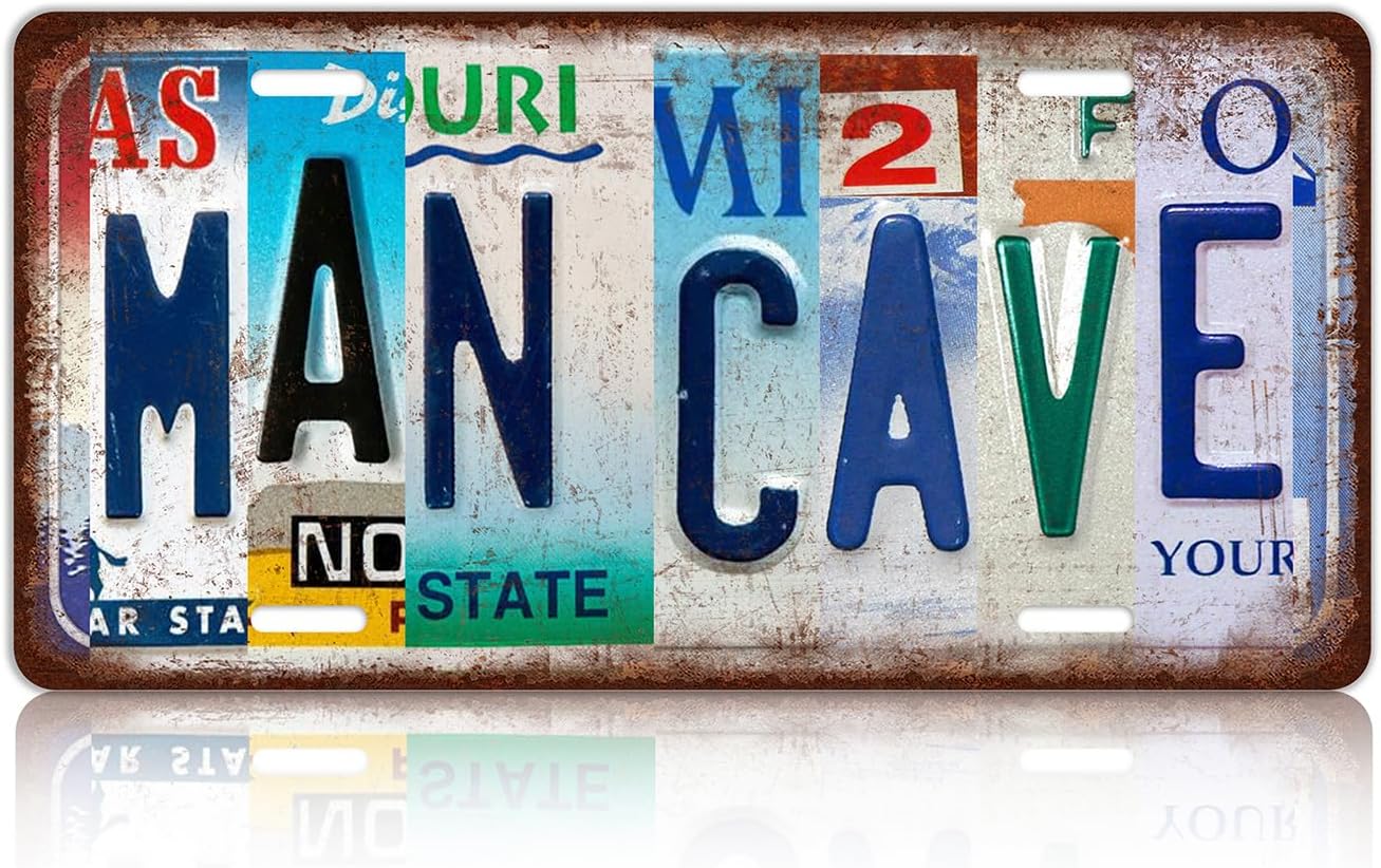 Vintage Man Cave Metal Tin Sign License Plate Wall Philippines | Ubuy