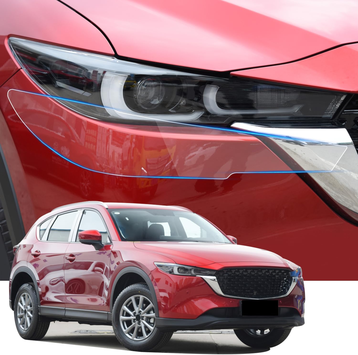 Amazon.com: LUNQIN Car Headlight Protection Film for Mazda CX-5 2022 ...