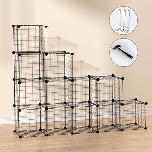 Amazon.com: Almaybe Wire Cube Storage, 12 Cubes Stackable DIY Cube ...
