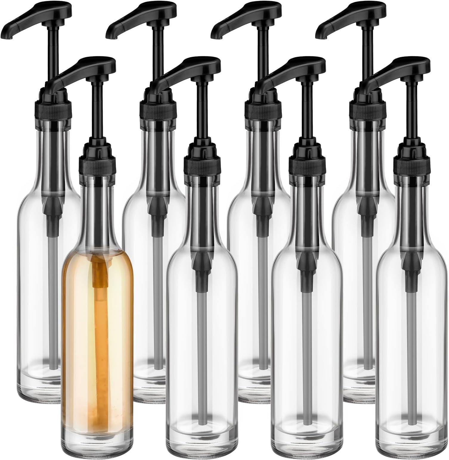 Amazon.com: Darware Coffee Syrup Pump Bottles (Set of 3); Empty Glass ...