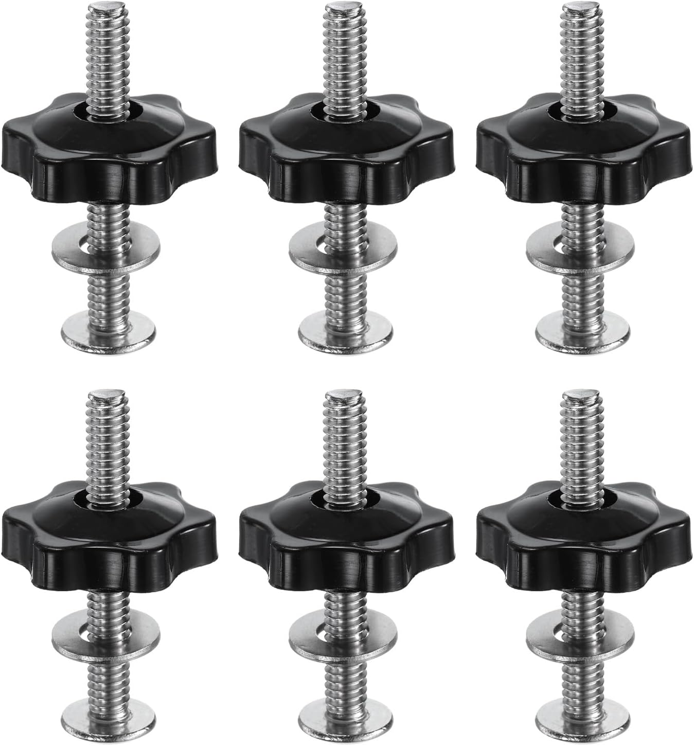 sourcing map 6Set T Track Bolts Knob Kit 1/4-20 x 2" Threaded Bolts 1. ...