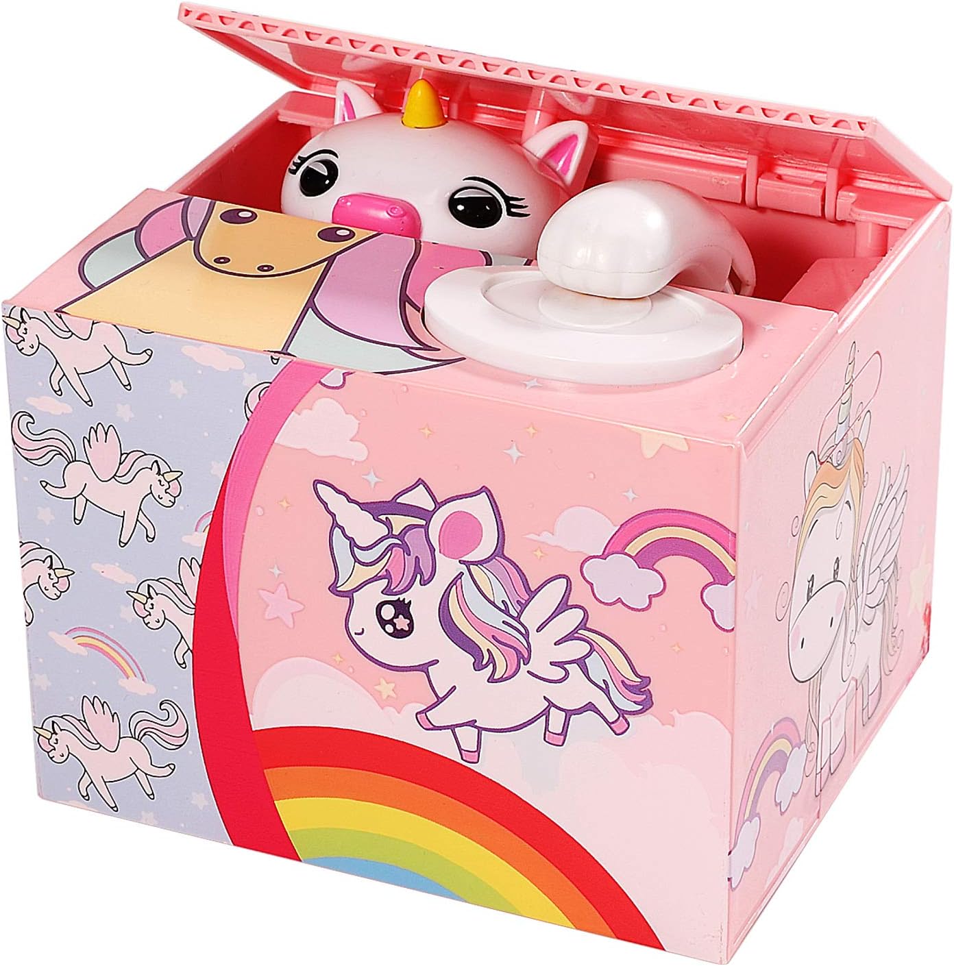 Amazon.com : Money Bank for Kids, Coin Stealing Unicorn Piggy Bank ...