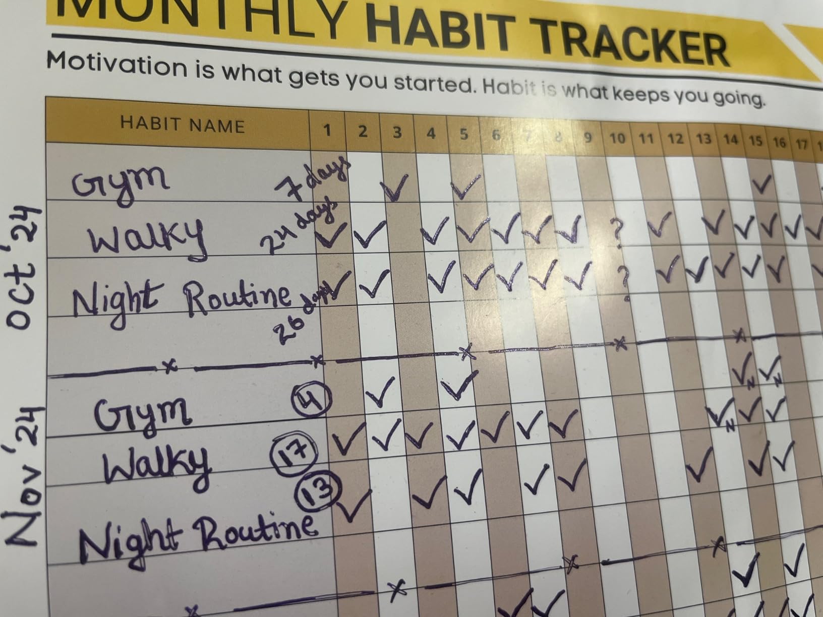 Amazon Brand - Umi Monthly Habit Tracker Undated Calendar (12 Sheets/A4 ...