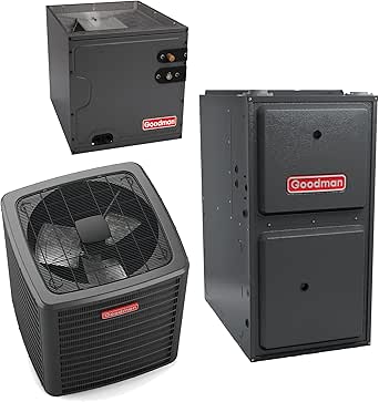 Amazon.com: Goodman 3 Ton 14 SEER2 R-32 80,000 Btu 97% Afue Gas System ...