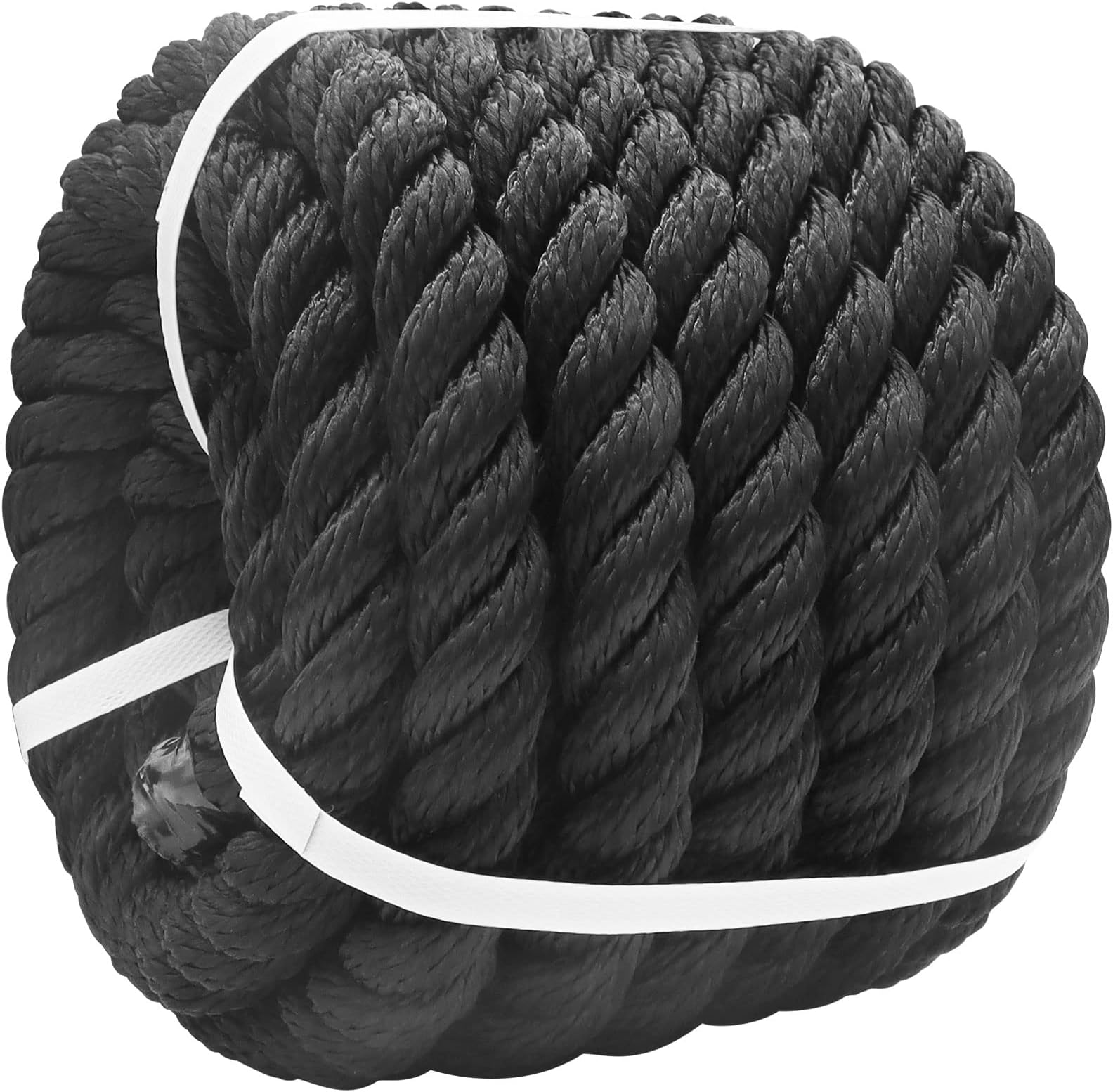 SINYLOO Black Twisted Polyester Rope Thick Outdoor Rope - Heavy Duty ...