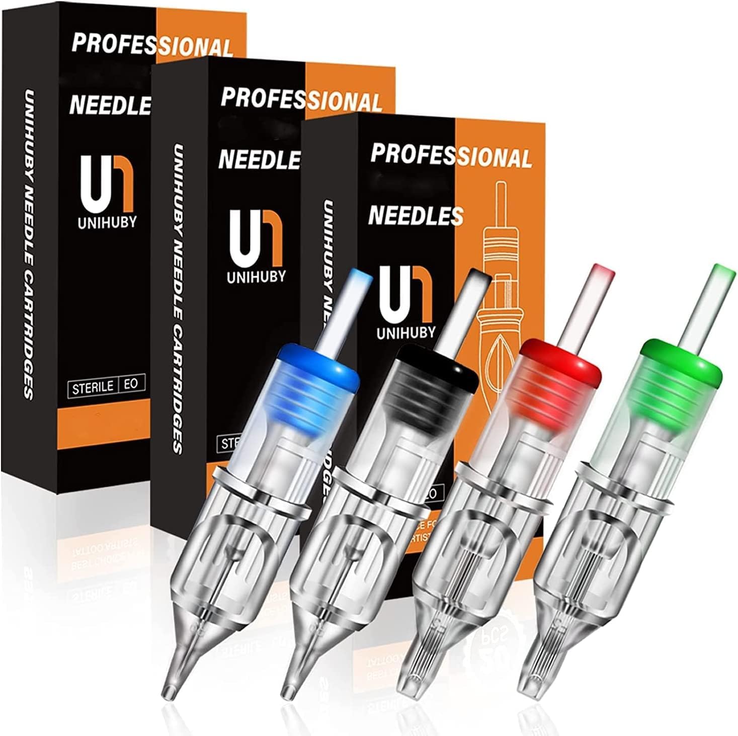 Tattoo Cartridge Needles, Unihuby 60Pcs Tattoo Needles Set Assorted #10 ...