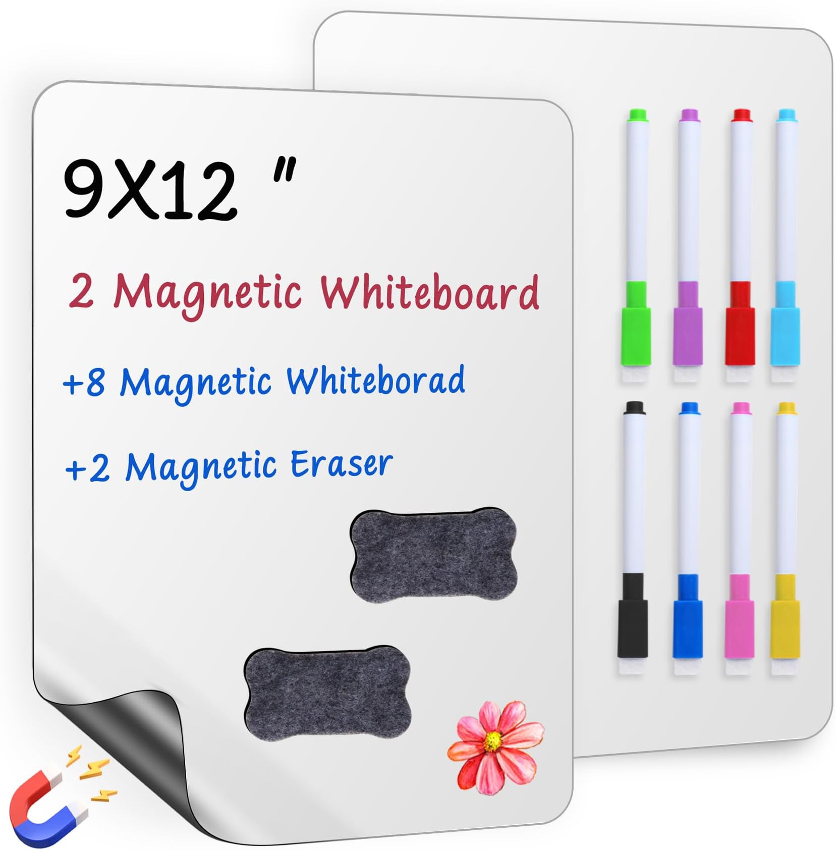 Amazon.com : 16” X 12” Whiteboard Magnetic Dry Erase Board Self ...