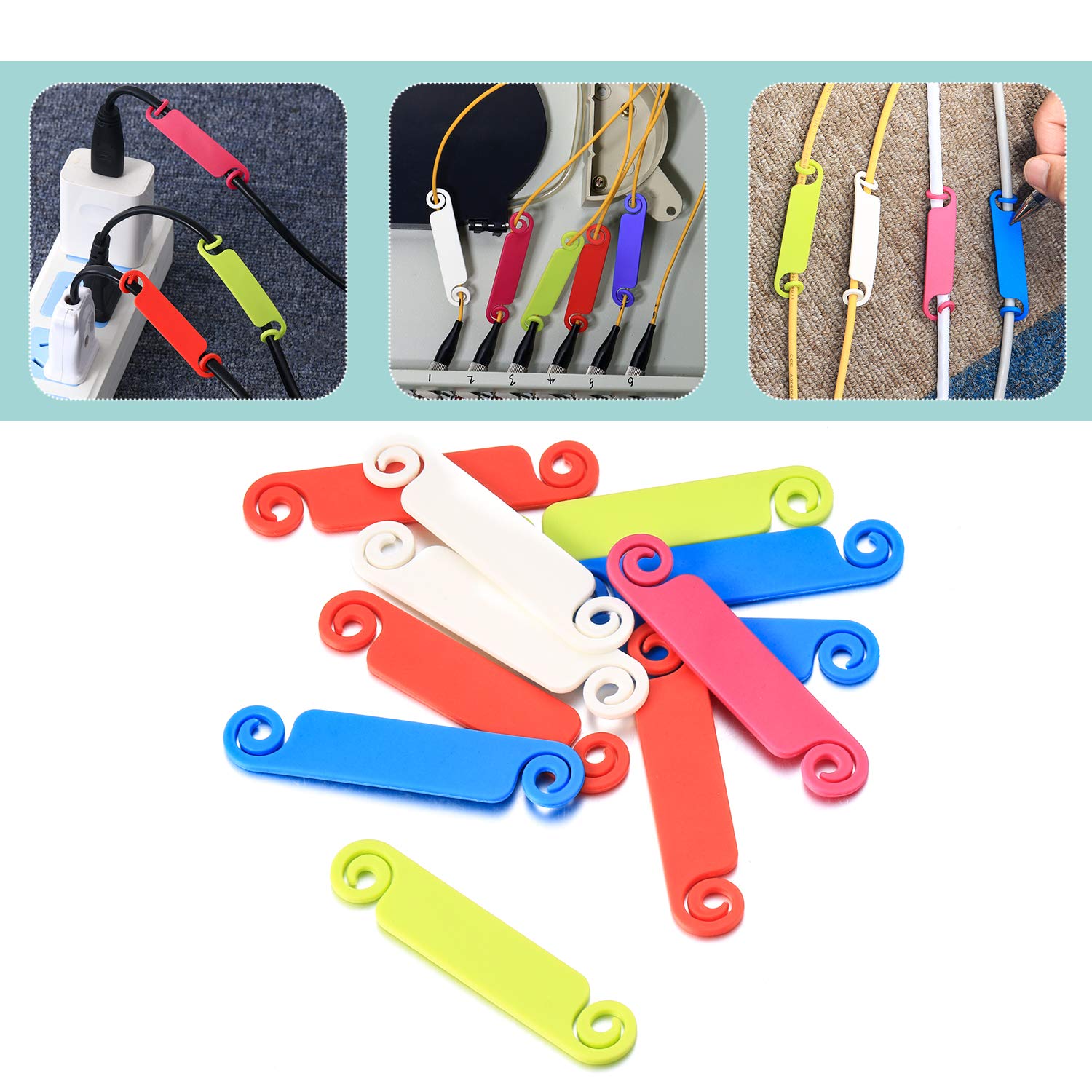 Buy Cable Labels Colourful, Writable Cable Management Tags Used to ...