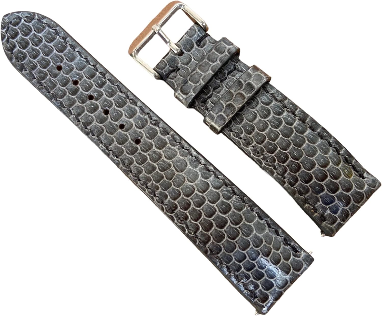 Amazon.com: Genuine Gray Python Snake Leather Skin Watch Strap Band ...