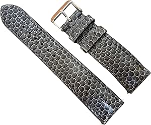 Amazon.com: Genuine Gray Python Snake Leather Skin Watch Strap Band ...