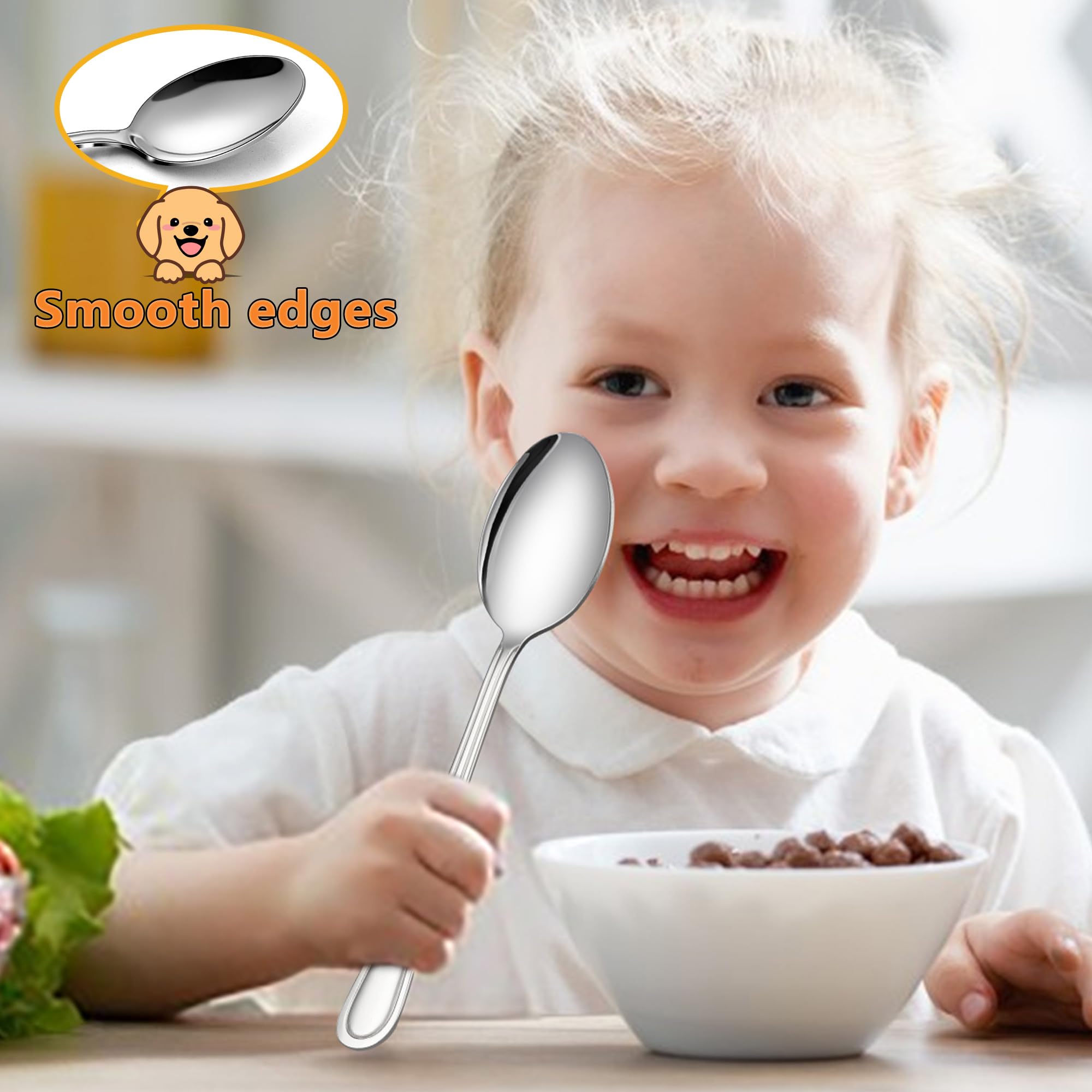 Snapklik.com : 8-Piece Toddler Utensils Set, Stainless Steel Kids ...