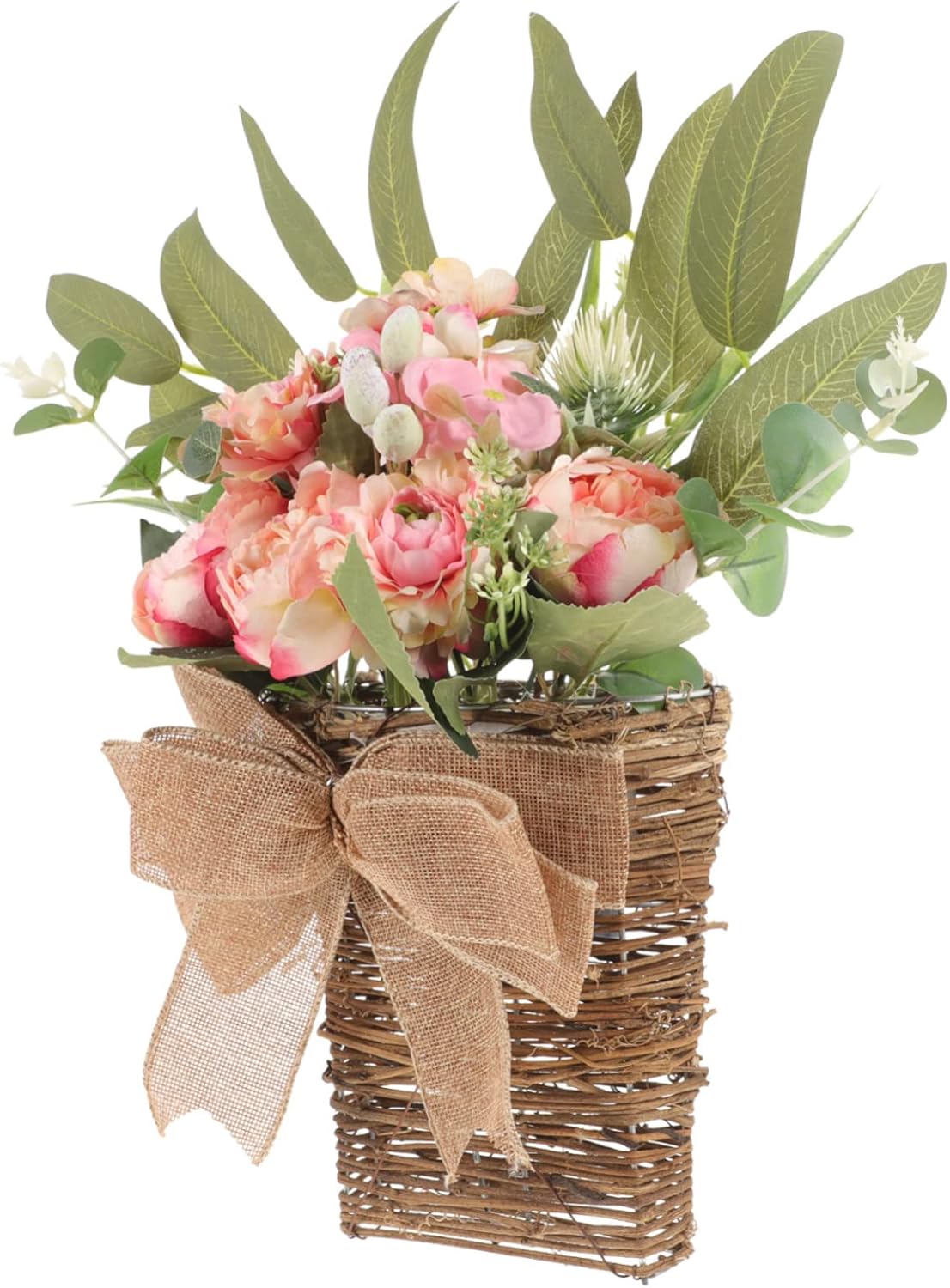 Amazon.co.jp: Artificial Flower Basket Flower Arrangement Home Porch ...