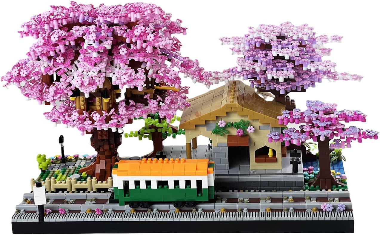 Amazon.com: Jtsmog Cherry Blossom Tree Building Set Japanese Sakura ...