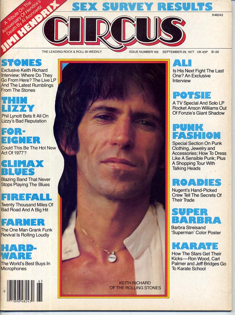 Circus Magazine KEITH RICHARDS Mark Farner BARBRA STREISAND POSTER ...