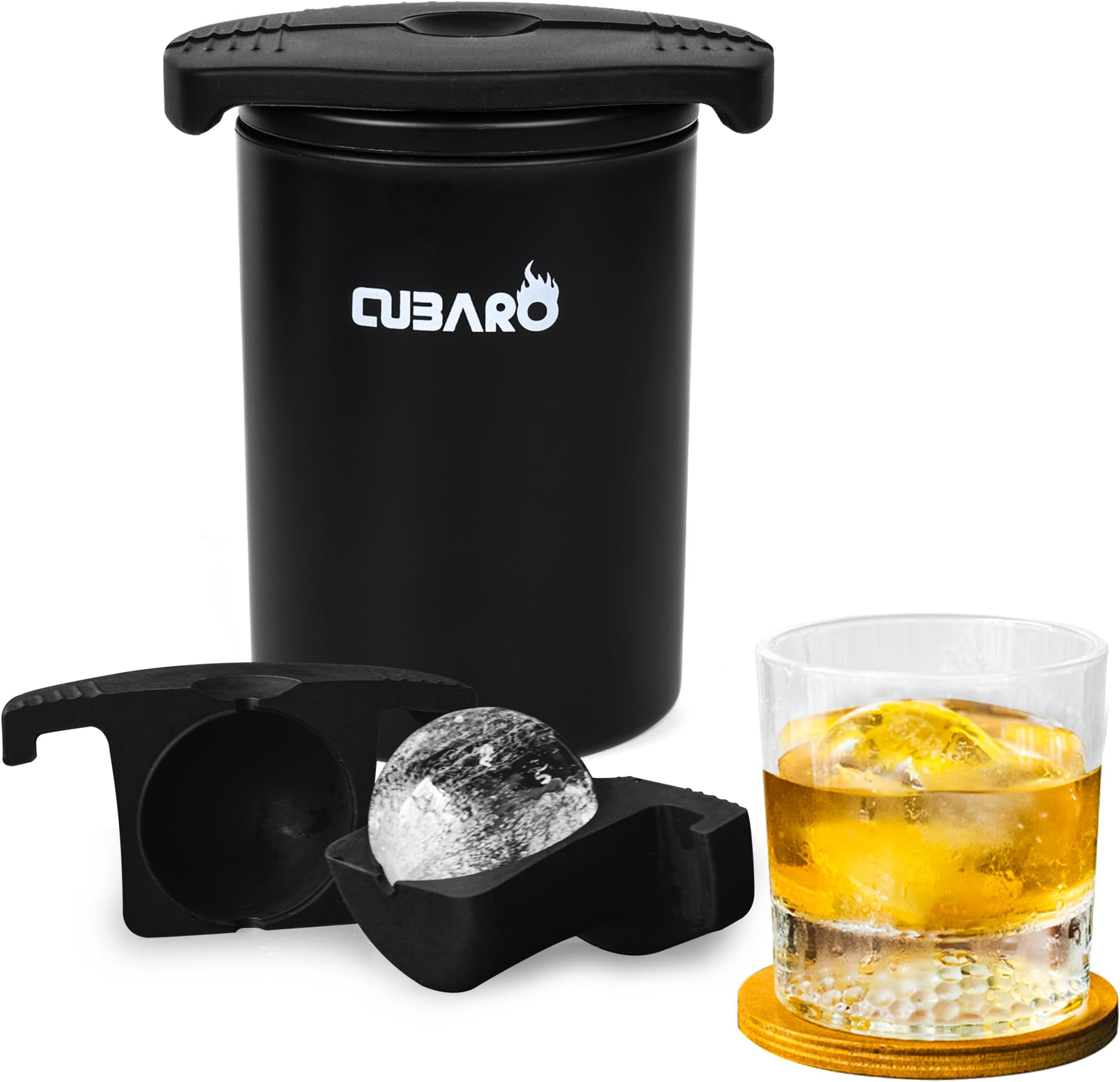 Amazon.com: Berlinzo Premium Clear Ice Ball Maker - 4 Large 2.4 ...