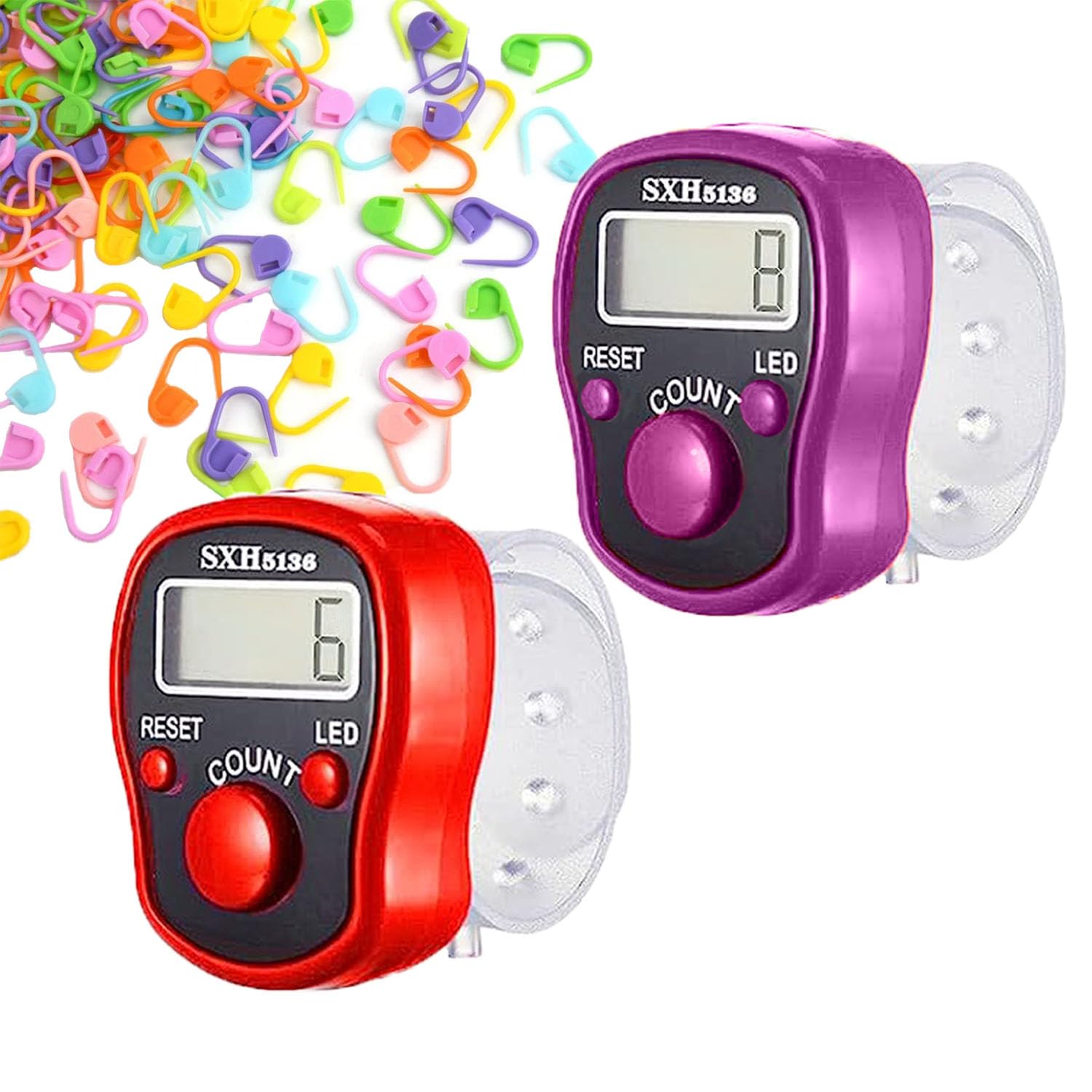 Snapklik.com : Stitch Counters 2 Pcs LED Digital Row Counter And Stitch ...