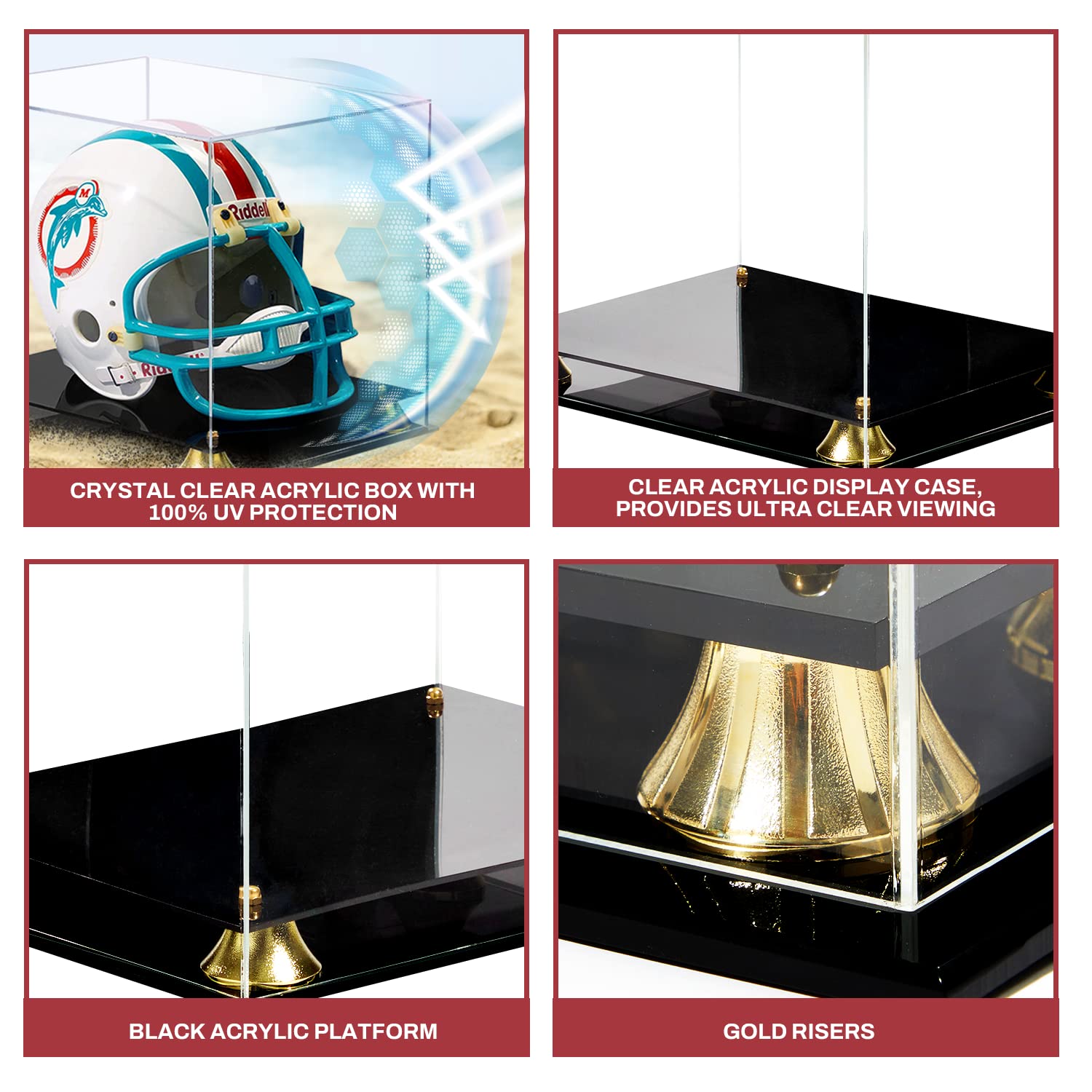 Snapklik.com : PENNZONI Football Helmet Display Case - Clear Acrylic ...