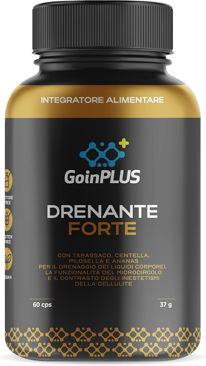 GOINPLUS Integratore Drenante, 60 capsule Anticellulite Diuretico ad ...