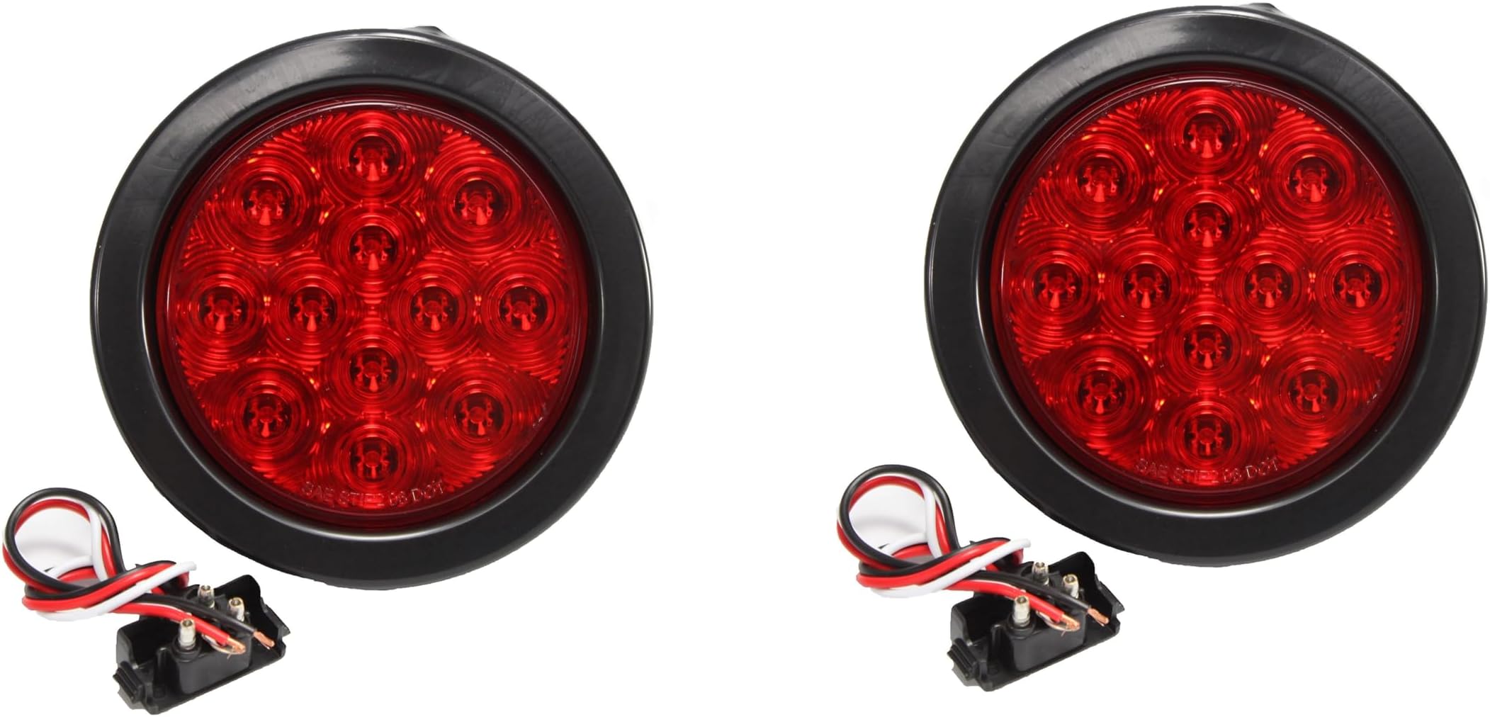 Amazon.com: AutoSmart 4" Round LED Stop Turn Tail Light Includes Pair ...