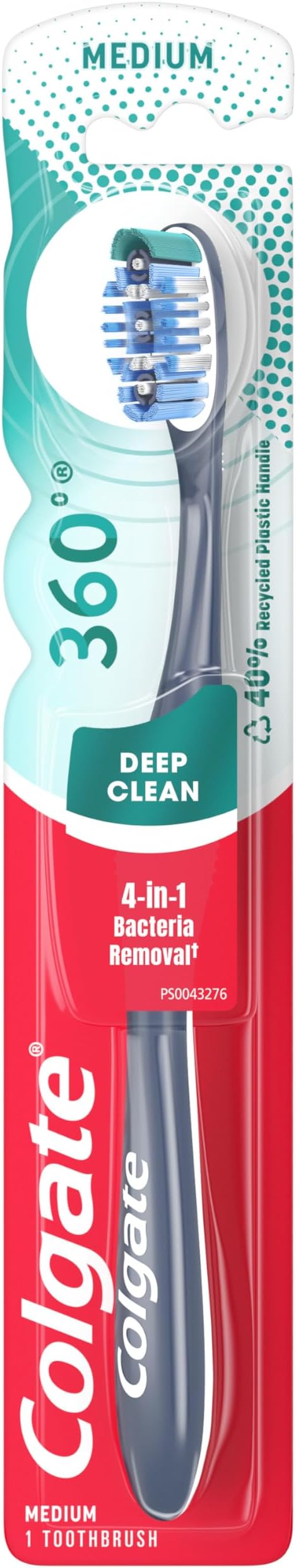 Amazon.com : Colgate 360° Toothbrush with Tongue and Cheek Cleaner ...