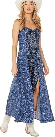 Idyllwind Women's Carver Printed Maxi Dress - IWSP24D88-STELBL XX- US ...